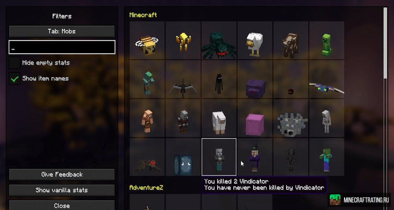 Скачать мод Better Statistics Screen для Майнкрафт