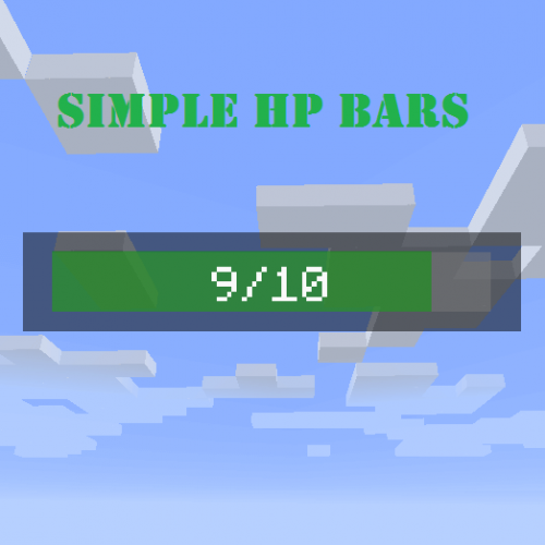 Скачать мод Simple HP Bars для Майнкрафт [1.8.9] [1.7.10]