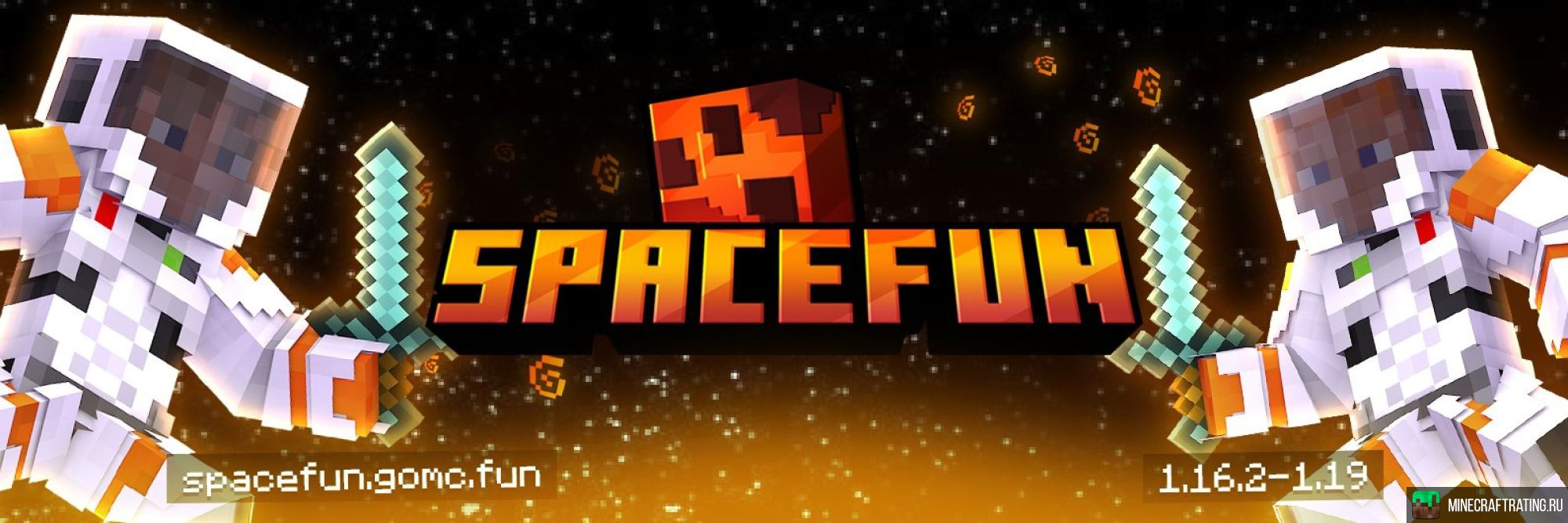 SpaceFun │ сервер Майнкрафт — мониторинг, ip адреса, топ серверов Minecraft